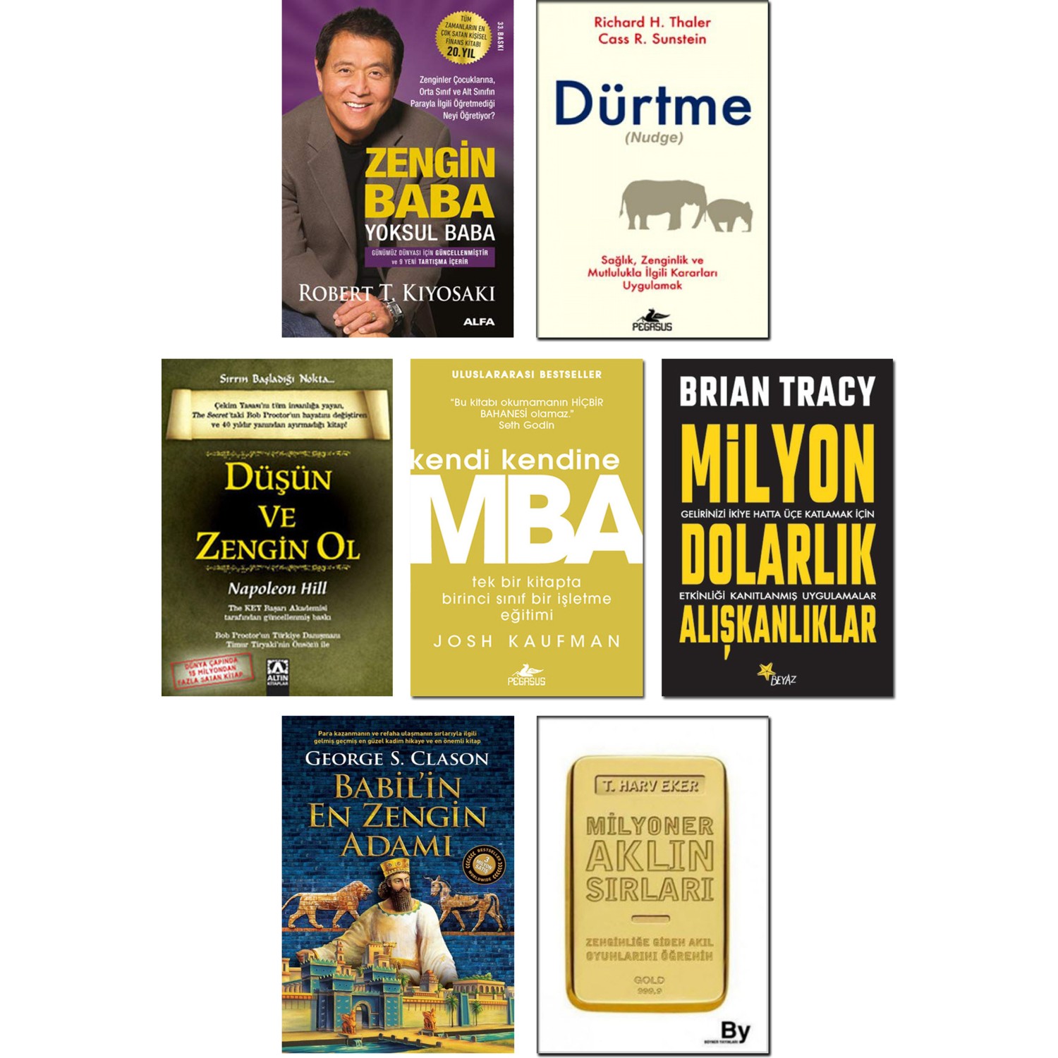 Zengin Baba Yoksul Baba + Dürtme + Düşün ve Zengin Ol + Kitabı