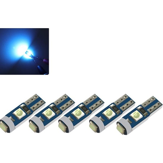 Zembil 5 Adet Mavi T5 LED Kilometre Kadran Ambians Fiyatı