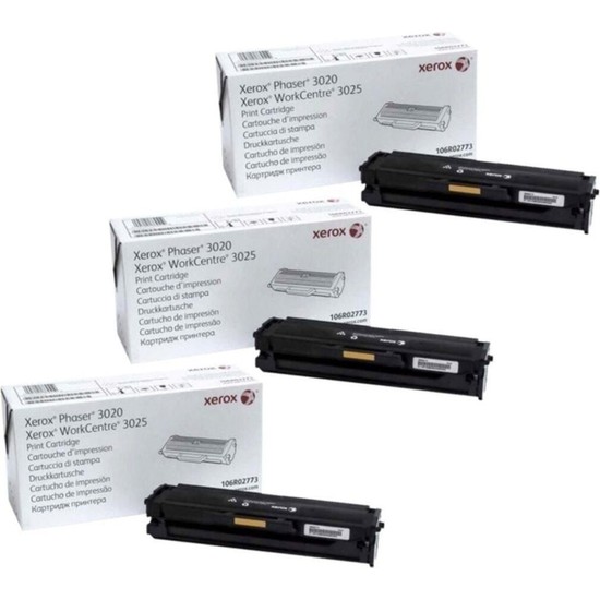 Xerox Workcentre 3025 Orjinal 3'lü Yazıcı Toneri 106R02773 Fiyatı