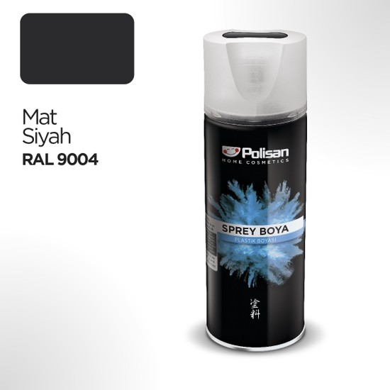 Polisan Plastik Yüzey Mat Siyah Sprey Boya 400 ml - RAL 9004 Fiyatı