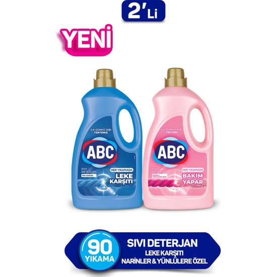 Abc Sıvı Çamaşır Deterjanı Leke Karşıtı & Narinler 2 Li Fiyatı