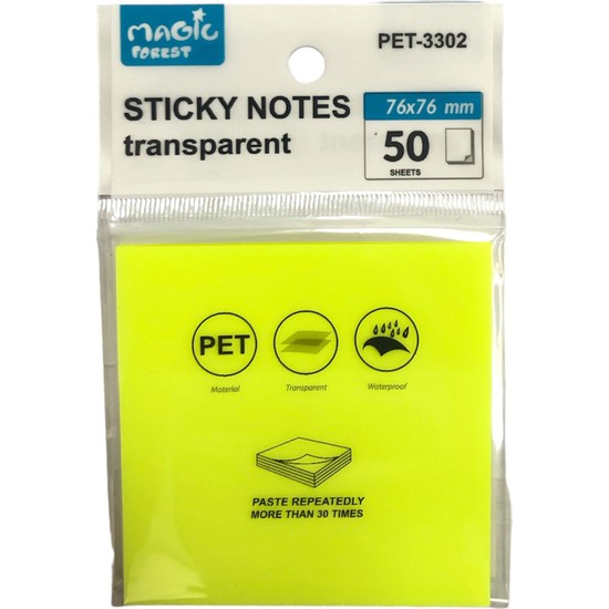 Maxx Sticky Notes Şeffaf Post-It 76X76 - 50 Yaprak – Neon Fiyatı