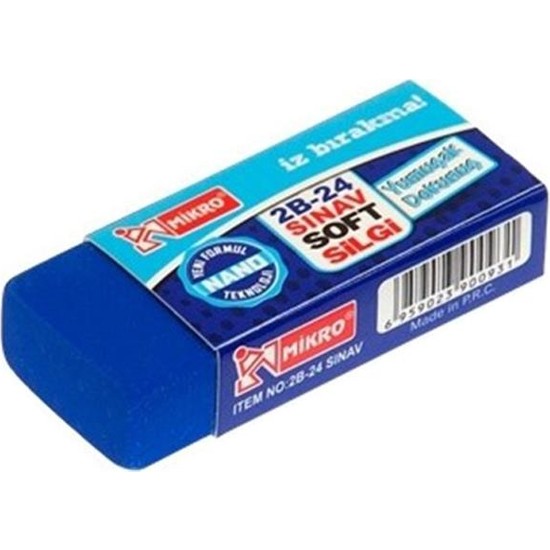 Mikro Sınav Silgisi Mavi Silgi Orta Boy Mikro Silgi Sınav 24 Fiyatı