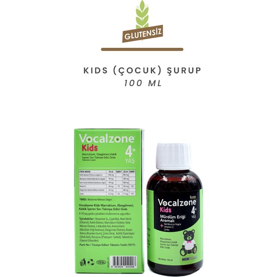 Vocalzone Kids (Çocuk) Şurup 100 Ml Fiyatı - Taksit Seçenekleri