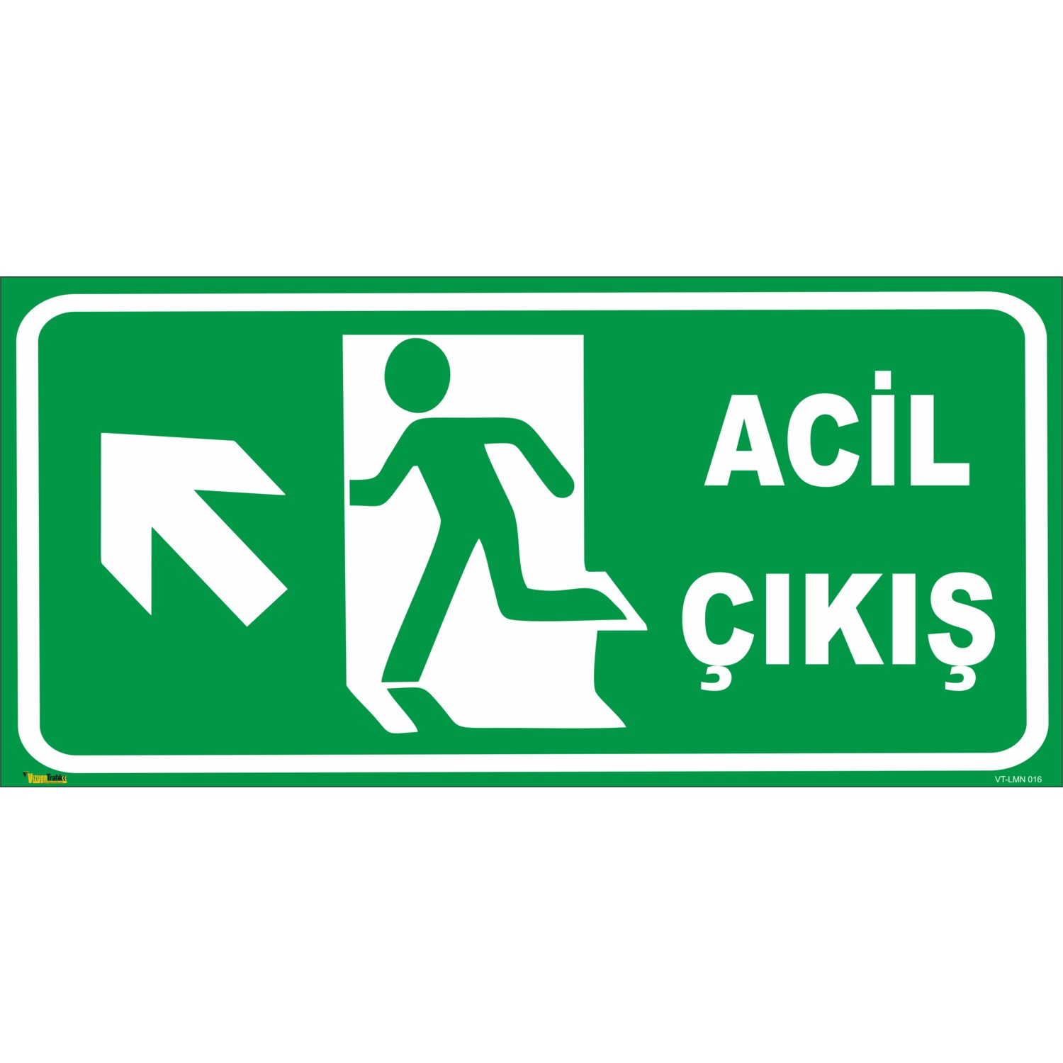 Acil Çıkış (Sol Yukarı Yön) Levhası Fiyatı - Taksit Seçenekleri