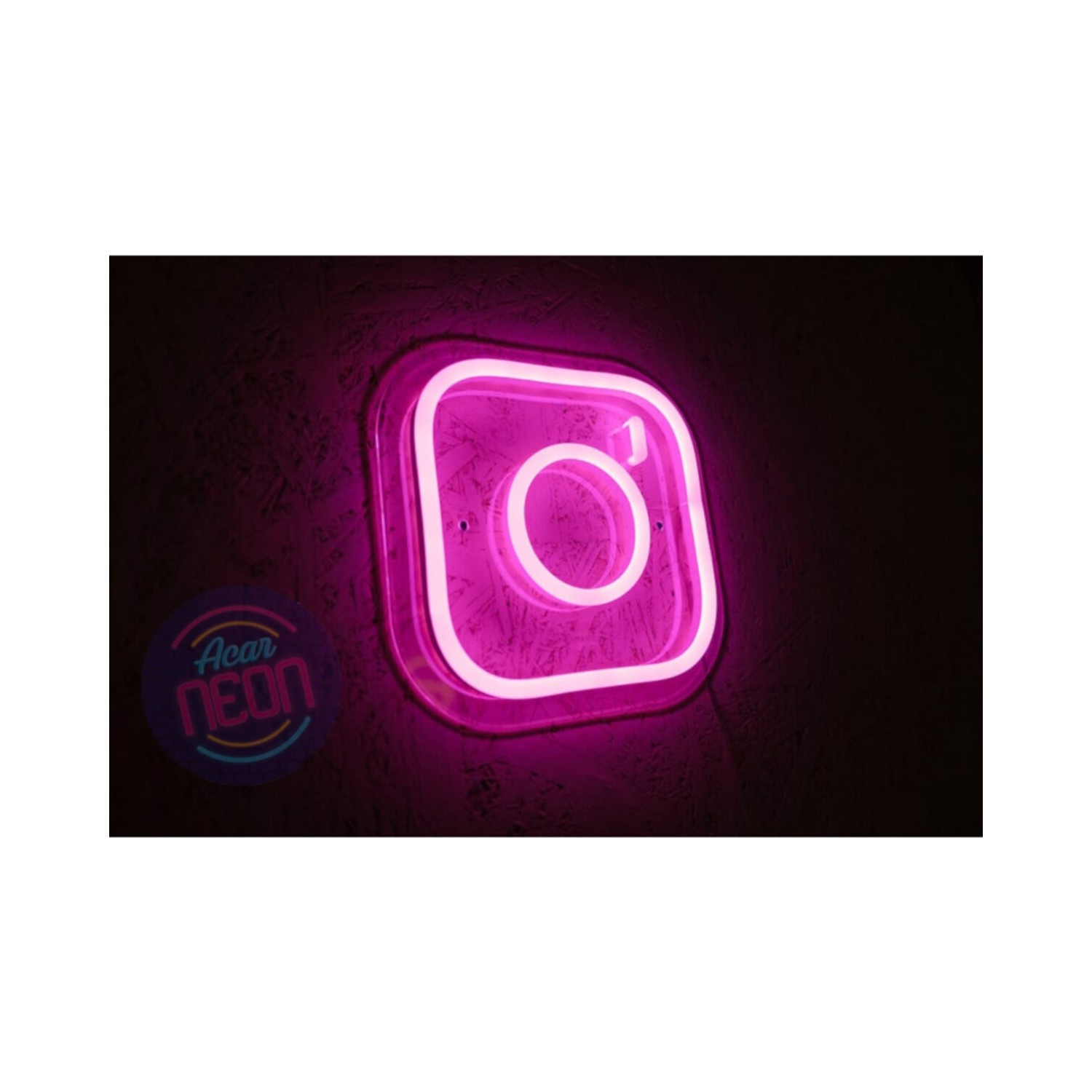 Tabelamis Instagram Logo Neon LED Işıklı Dekoratif Duvar Fiyatı