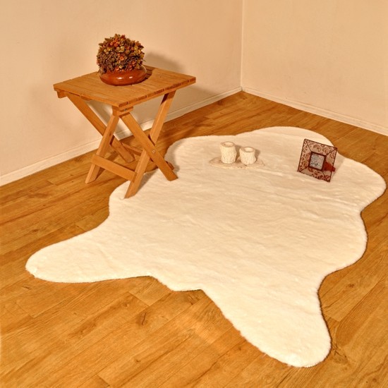 Tappeto Rex Tavşanı Dekoratif Tek Kafa Peluş Post Krem (Tüy Fiyatı