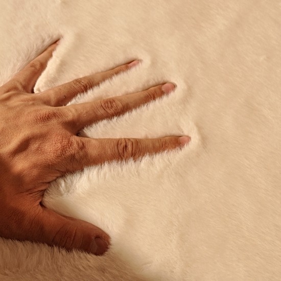 Tappeto Rex Tavşanı Dekoratif Tek Kafa Peluş Post Krem (Tüy Fiyatı