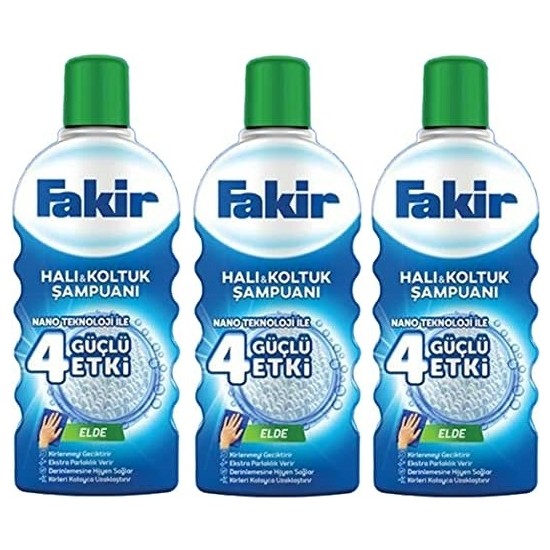 Fakir Halı Şampuanı Elde Yıkama 1000 ml 3'lü Fiyatı