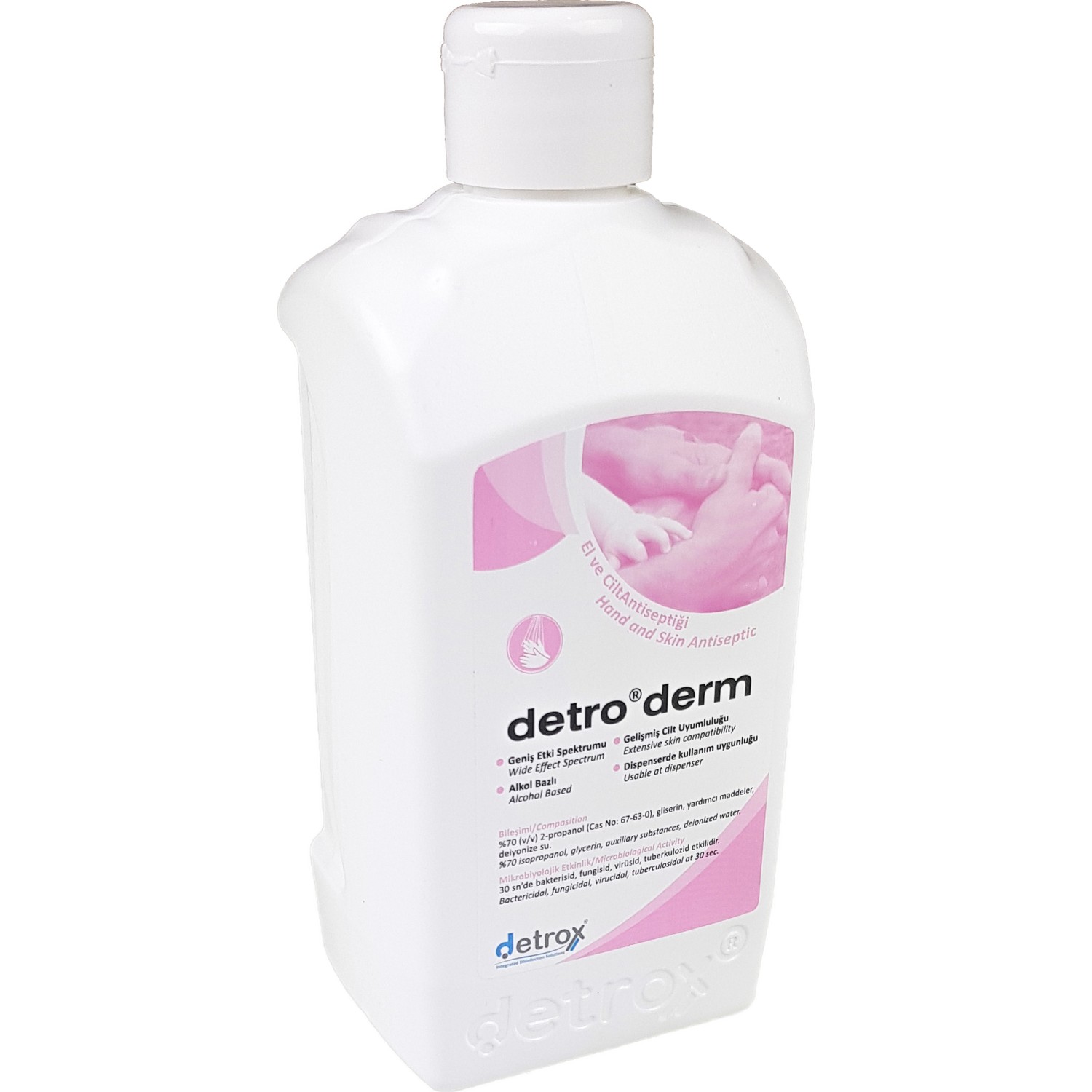 Detrox Detroderm El ve Cilt Dezenfektanı 20 Adet 500 ml Fiyatı