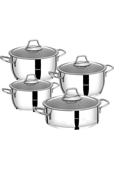 Hisar Teos 8 Parça Tencere Seti