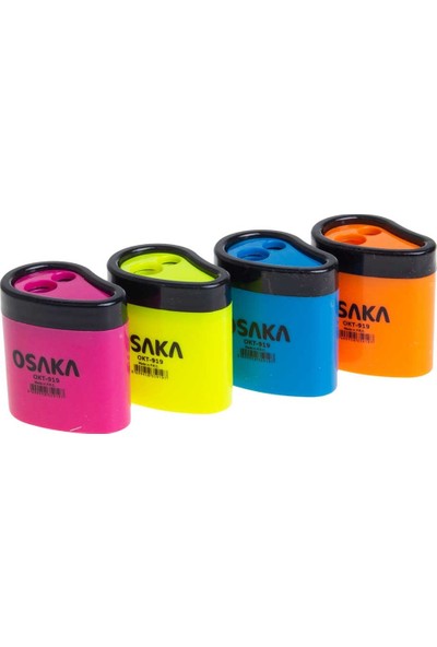 Osaka Çift Haneli Damla Kalemtraş Dört Renk 4'lü