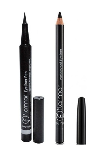 Flormar Ultra Black Eyeliner ve Siyah Göz Kalemi 101 Flormar Ultra Black Eyeliner ve Siyah Göz Kalemi 101