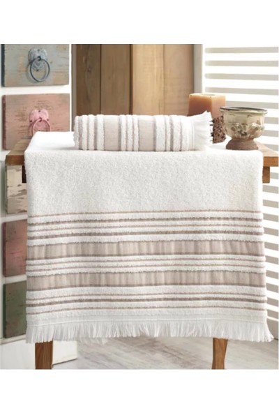 Louis Marie Banyo Havlu Takımı 70 x 140 cm ve 50 x 90 cm Kahve