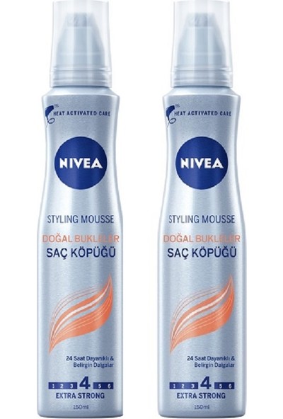 Nivea Saç Köpüğü Doğal Bukleler 150 ml x 2 Adet Nivea Saç Köpüğü Doğal Bukleler 150 ml x 2 Adet