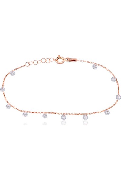 Coşar Silver Beyaz Sarkık Taşlı Gümüş Halhal Coşar Silver Beyaz Sarkık Taşlı Gümüş Halhal