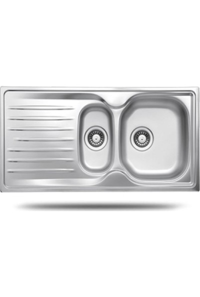 Ukinox E063 Fusion 100 I3LL.GT M.dekorlu Sol Tezgah Üstü Evye