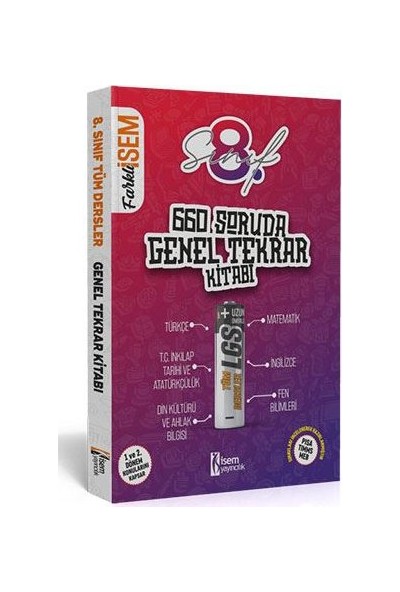Isem Yayıncılık 8. Sınıf Lgs 660 Soruda Genel Tekrar Kitabı