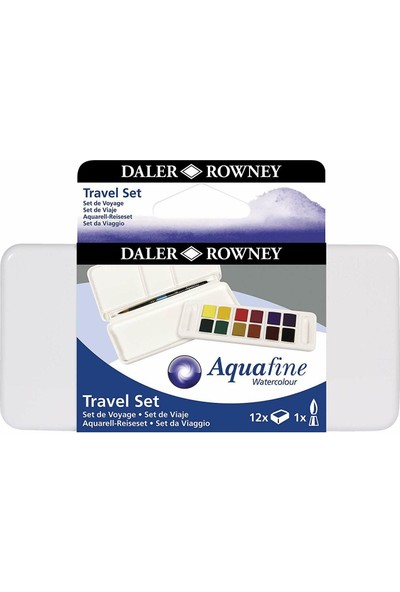 Daler Rowney Seyahat Box Aquafine Suluboya Set 12'li Daler Rowney Seyahat Box Aquafine Suluboya Set 12'li