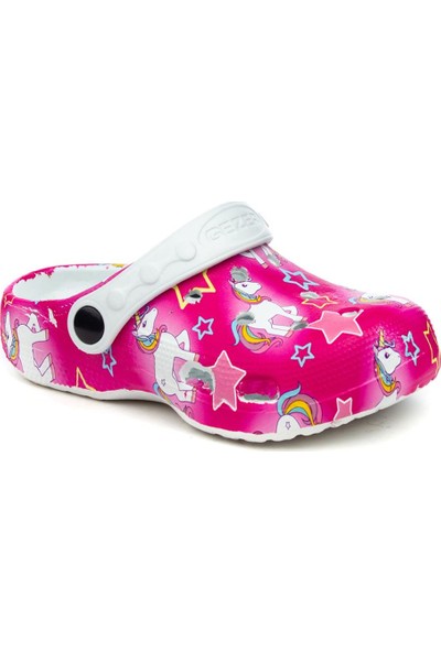 Gezer Fuşya Kız Çocuk Yazlık Terlik Günlük Terlik
