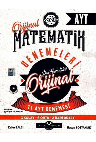 Orijinal Yayınları AYT Orijinal Matematik 11 li Denemeleri - Hasan Bostanlık Orijinal Yayınları AYT Orijinal Matematik 11 li Denemeleri - Hasan Bostanlık