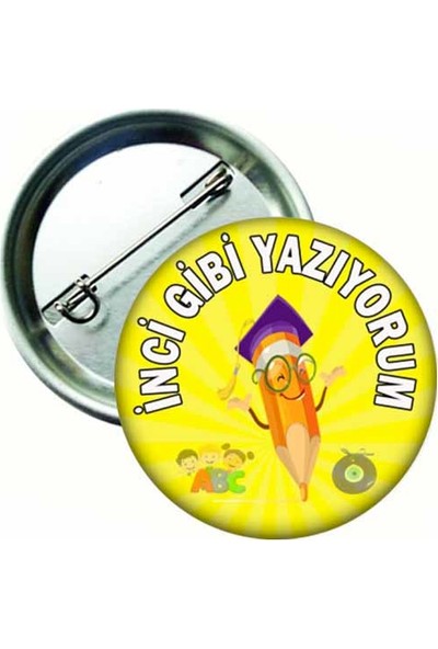 Hediye Panayırı Inci Gibi Yazıyorum Öğrenci Rozeti 20'li