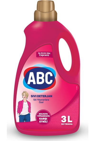 Abc Sıvı Çamaşır Deterjanı Sık Yıkananlar 3 L
