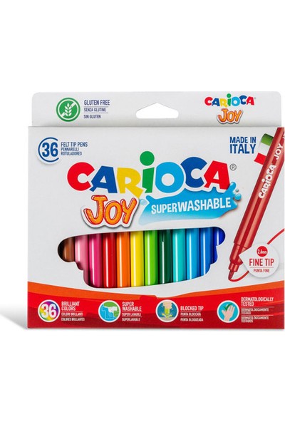 Carioca 40616 Joy Süper Yıkanabilir Keçeli Boya Kalemi 36'lı Carioca 40616 Joy Süper Yıkanabilir Keçeli Boya Kalemi 36'lı
