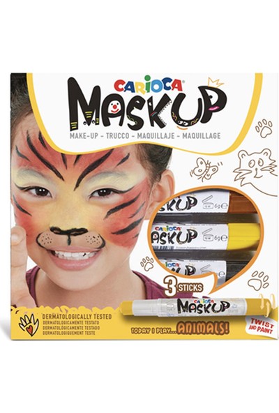 Carioca 43048 Yüz Boyası 3 Renk Animals