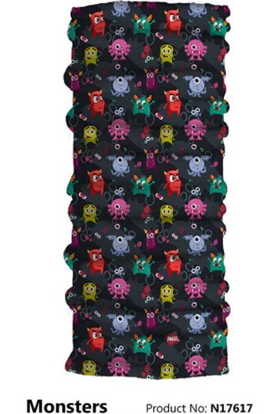 Narr Çocuk Bandana Monsters 4-12 Yaş Arası Kafa Bandı-Boyunluk Narr Çocuk Bandana Monsters 4-12 Yaş Arası Kafa Bandı-Boyunluk