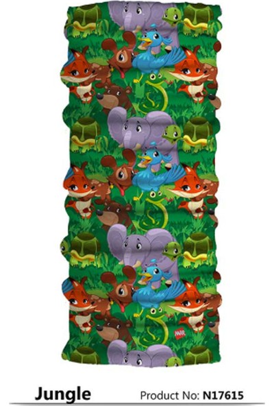 Narr Çocuk Bandana Jungle 4-12 Yaş Arası Kafa Bandı-Boyunluk