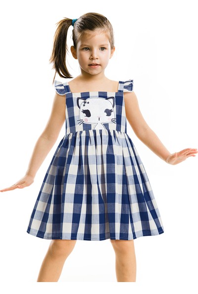 Denokids Yıldız Kedi Ekose Elbise Denokids Yıldız Kedi Ekose Elbise
