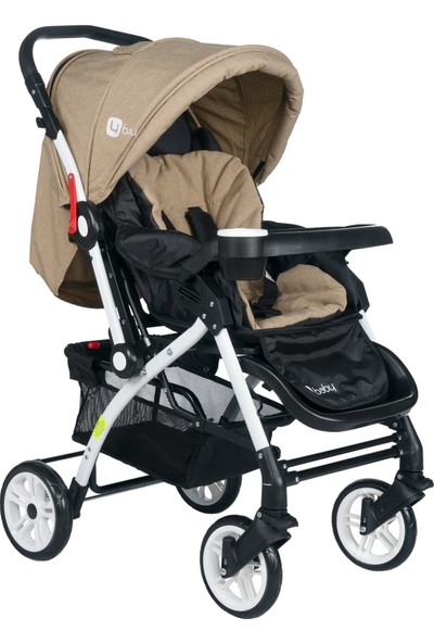 Four Baby 2019 Lüx Alüminyum Mama Tablalı Çift Yönlü Bebek Arabası