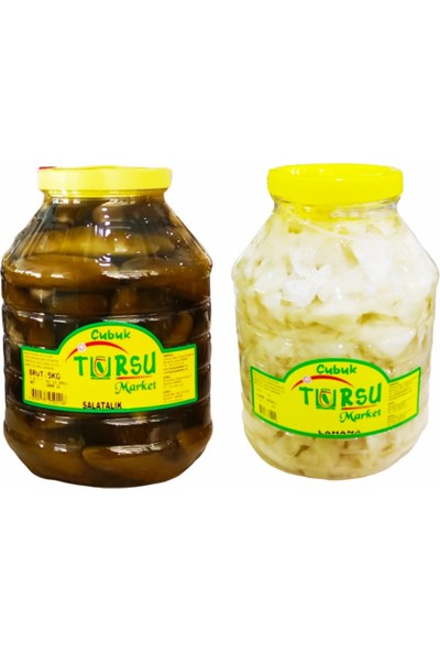 Turşu Market Çubuk Turşusu Salatalık + Lahana - 10 kg Turşu Market Çubuk Turşusu Salatalık + Lahana - 10 kg