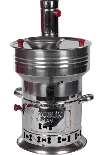 Gökçelik Paslanmaz 7 lt Tek Musluklu Çay Semaveri Gökçelik Paslanmaz 7 lt Tek Musluklu Çay Semaveri