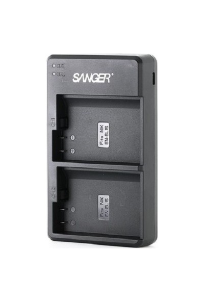 Sanger Nikon EN-EL15 Batarya Uyumlu 2'li USB Şarj Cihazı Sanger Nikon EN-EL15 Batarya Uyumlu 2'li USB Şarj Cihazı