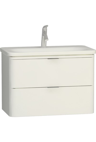 VitrA Nest Trendy 56441 Lavabo Dolabı, Çift Çekmeceli, 80 cm, Parlak Beyaz VitrA Nest Trendy 56441 Lavabo Dolabı, Çift Çekmeceli, 80 cm, Parlak Beyaz
