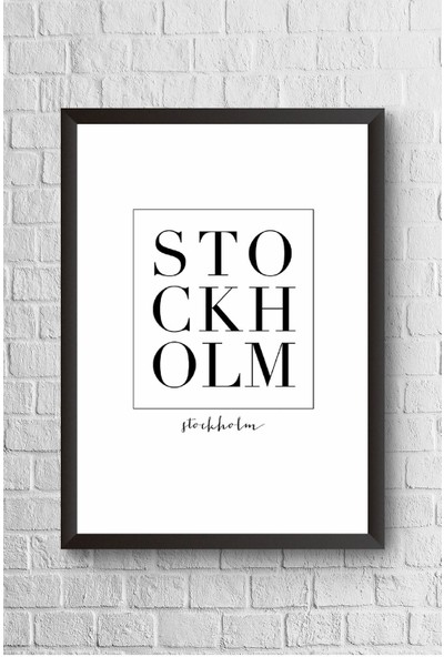 Lyn Home Stockholm Çerçeveli Poster Tablo 23,5 x 33,5 cm