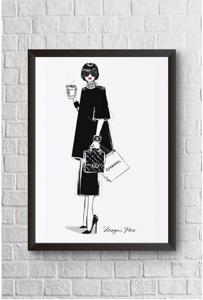 Lyn Home Kahve İçen Kadın Çerçeveli Poster Tablo 23,5 x 33,5 cm Lyn Home Kahve İçen Kadın Çerçeveli Poster Tablo 23,5 x 33,5 cm