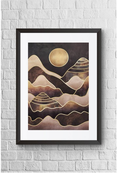 Lyn Home Dağlar Çerçeveli Poster Tablo 23,5 x 33,5 cm