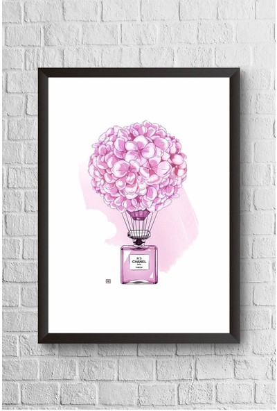 Lyn Home Chanel Parfüm Pembe Çerçeveli Poster Tablo 23,5 x 33,5 cm Lyn Home Chanel Parfüm Pembe Çerçeveli Poster Tablo 23,5 x 33,5 cm
