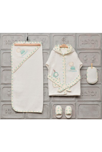 Bebitof Bebek Kaplumbağa ve Kuş Bornoz Seti Bebitof Bebek Kaplumbağa ve Kuş Bornoz Seti