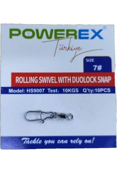 Powerex HS9007 No: 7 Kilitli Klipsli Fırdöndü 10'lu Paket Powerex HS9007 No: 7 Kilitli Klipsli Fırdöndü 10'lu Paket