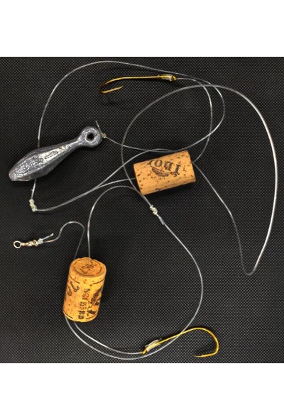 Hazır Yayın Olta Takımı 2 Mantar Iğneli 100 gr Kurşun