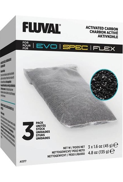 Fluval Flex 3lü Karbon Filtre 3 x 45 gr Fluval Flex 3lü Karbon Filtre 3 x 45 gr