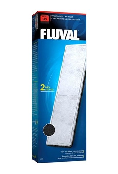 Fluval Poly Carbon U3 İç Filtre Kartuş 2'li Fluval Poly Carbon U3 İç Filtre Kartuş 2'li