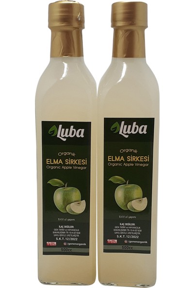 Luba Elma Sirkesi 2 x 500 ml Doğal Fermente