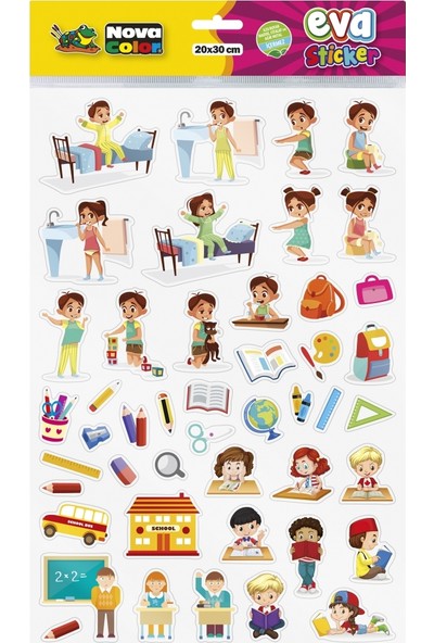 Nova Color 20 x 30cm Eğitim Eva Sticker Nova Color 20 x 30cm Eğitim Eva Sticker