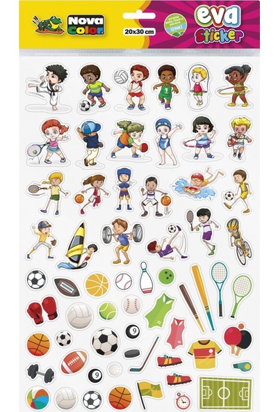 Nova Color 20 x 30cm Spor Eva Sticker Nova Color 20 x 30cm Spor Eva Sticker