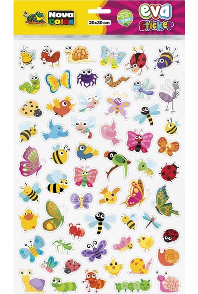Nova Color 20 x 30cm Uçan Hayvanlar Eva Sticker Nova Color 20 x 30cm Uçan Hayvanlar Eva Sticker